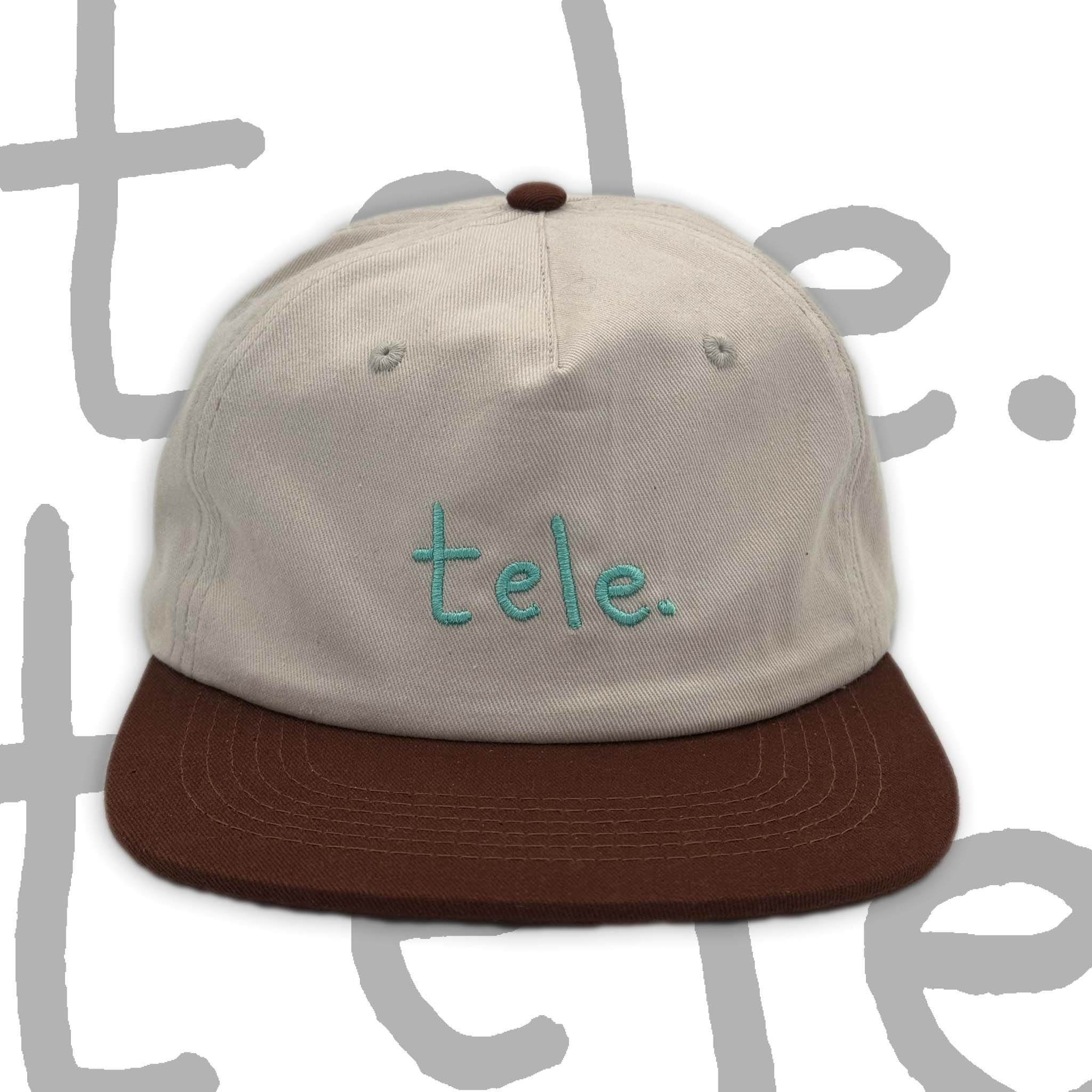 "tele scribble" Unstructured 5-Panel Snapback Hat – TELE COLO